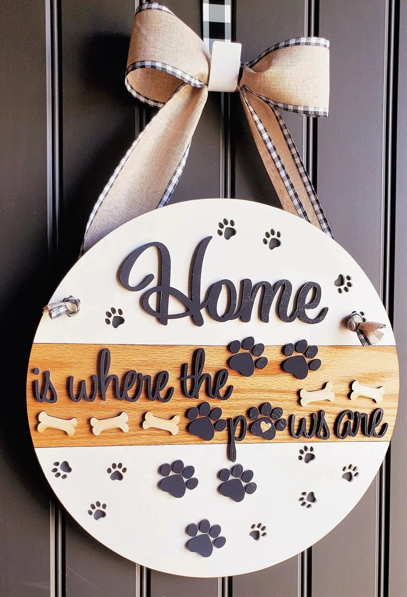 Dog Front Door Sign- Farmhouse - New Beginning Designs